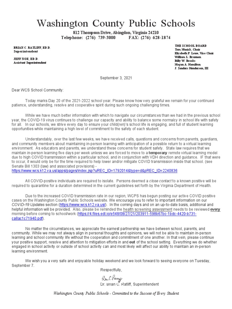 Washington County Public Schools | PDF | Health Sciences