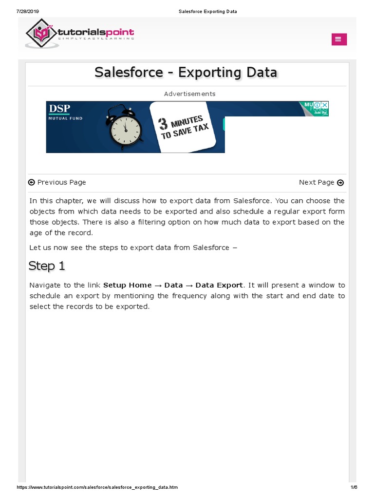 Salesforce - Exporting Data | PDF | Internet | Computing