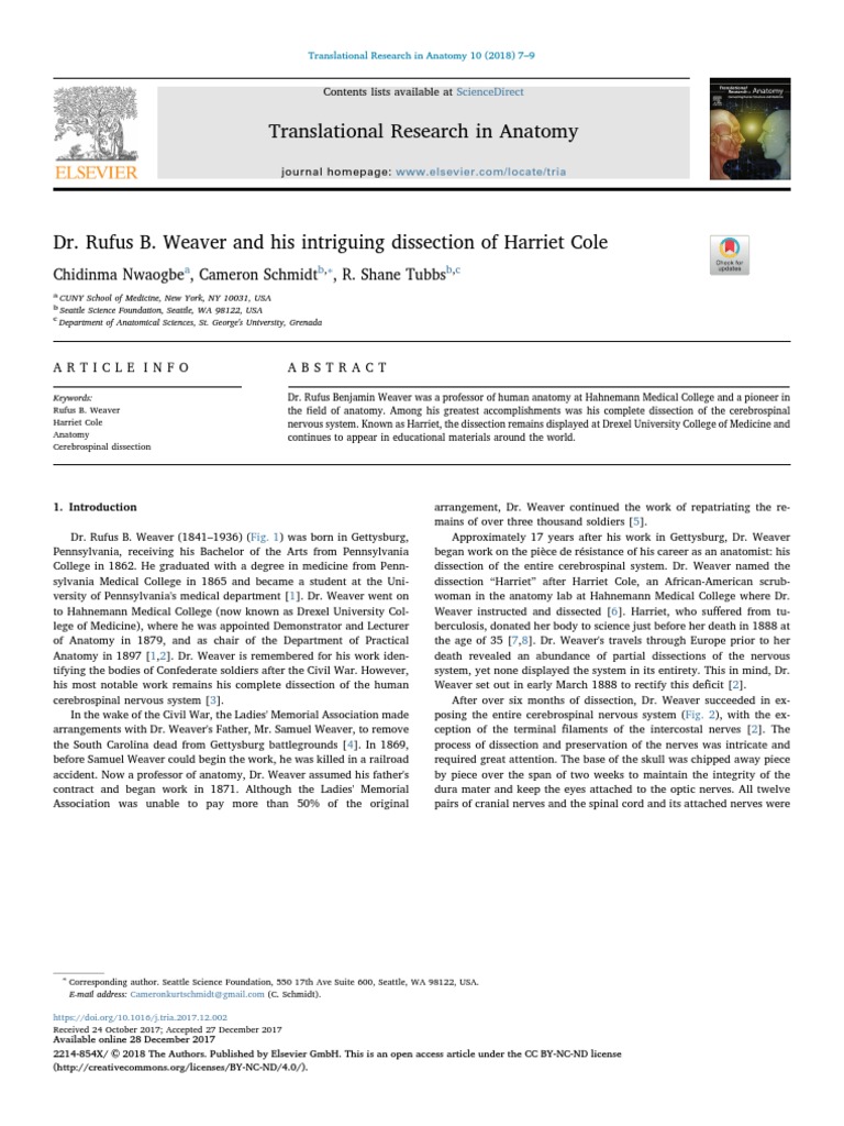 Translational Research in Anatomy: Chidinma Nwaogbe, Cameron Schmidt, R ...