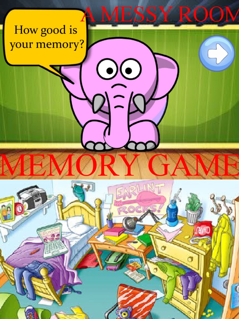 A Messy Room 1 A Memory Game Prepositions Fun Activities Games Picture ...