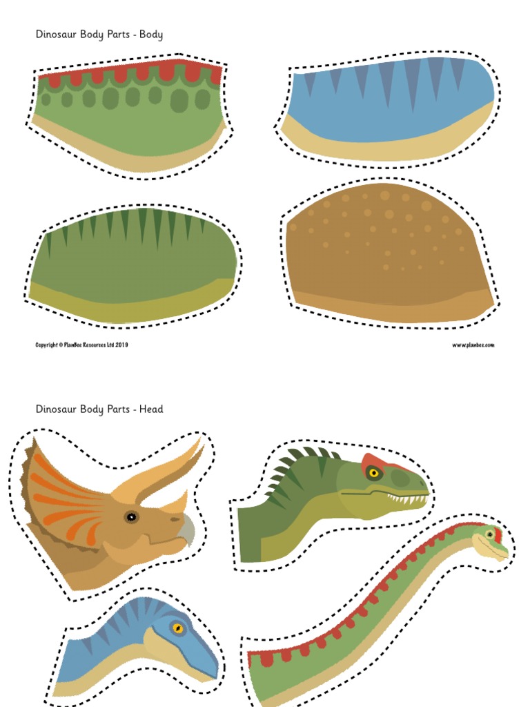 Build-a-Dinosaur Body Parts Printables | PDF