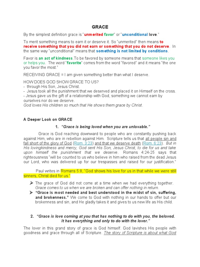 What Is GRACE | PDF | Grace In Christianity | Salvation