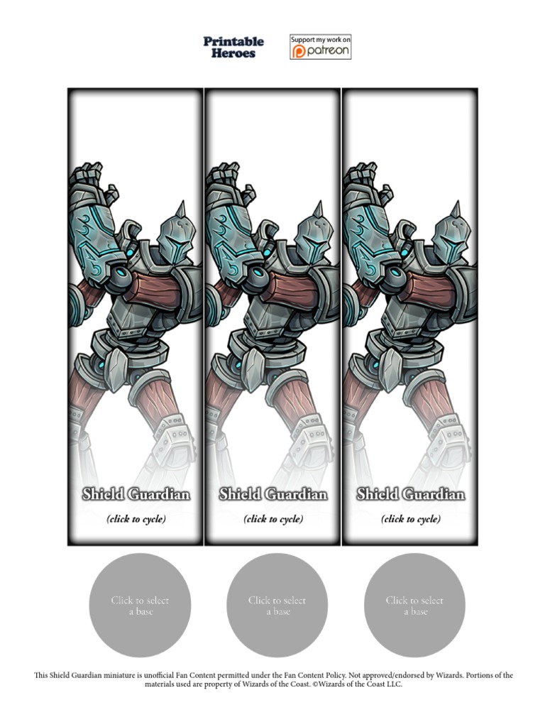 Unofficial Shield Guardian Miniature | PDF