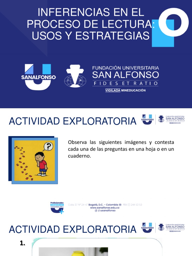 Sesión 6 Inferencias en El Proceso de Lectura Usos y Estrategias | PDF ...