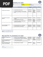 Re Entry Plan Form | PDF | Personal Protective Equipment | Occupational ...
