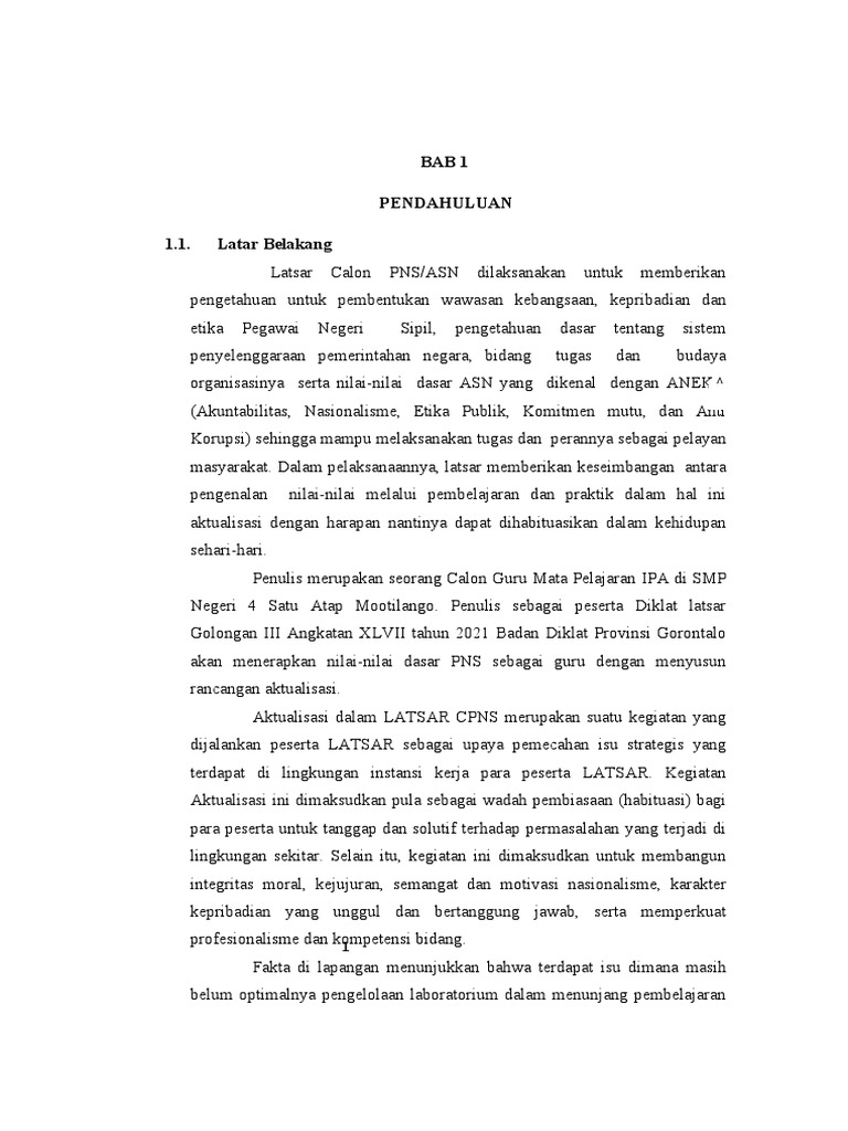 RANCANGAN AKTUALISAS FIX Awad | PDF