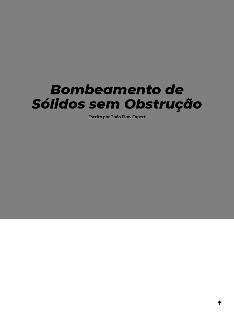 Bombeamento de Sólidos Sem Obstrução - Tetralon Blog | PDF | Bomba ...