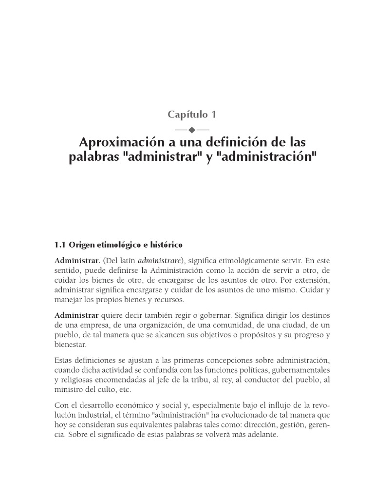 Definición de Administrar y Administración | PDF | Teoría | Planificación