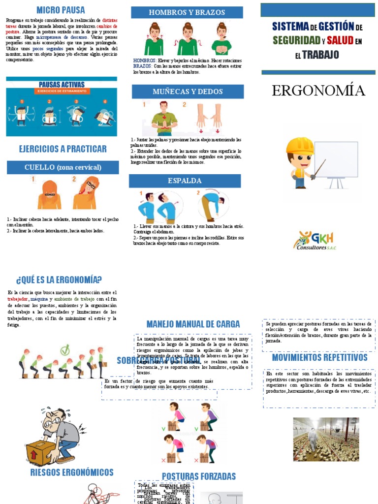 Triptico Ergonomia Fys | PDF | Factores humanos y ergonomía