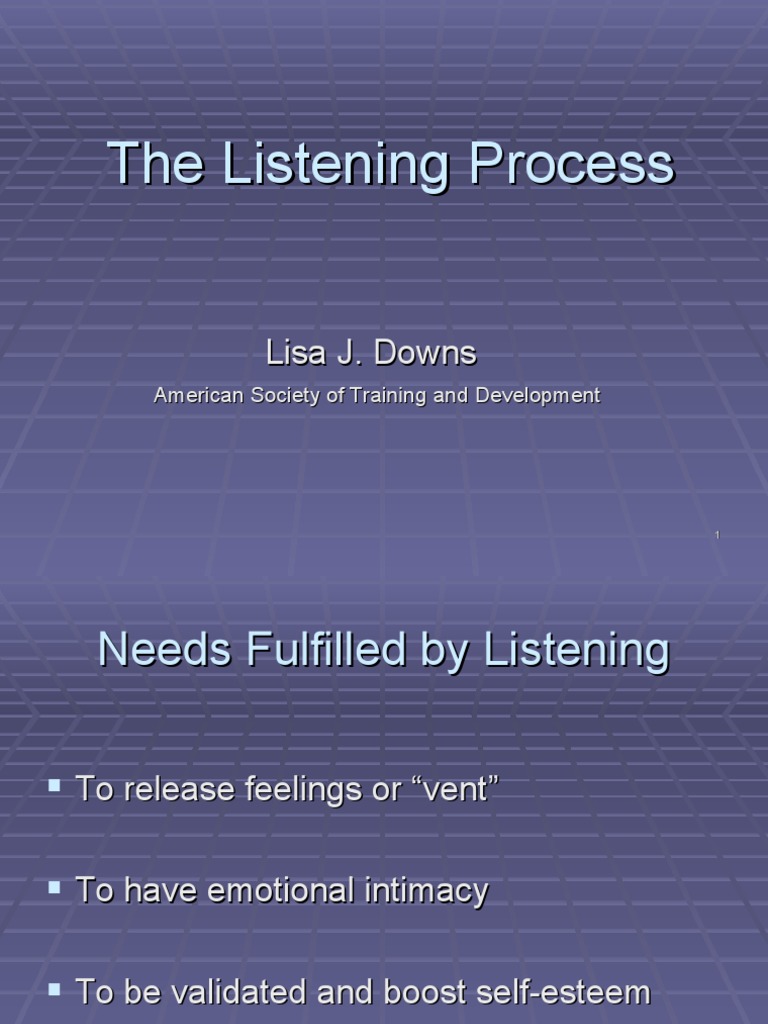 The Listening Process Module 105 | PDF | Nonverbal Communication | Mnemonic