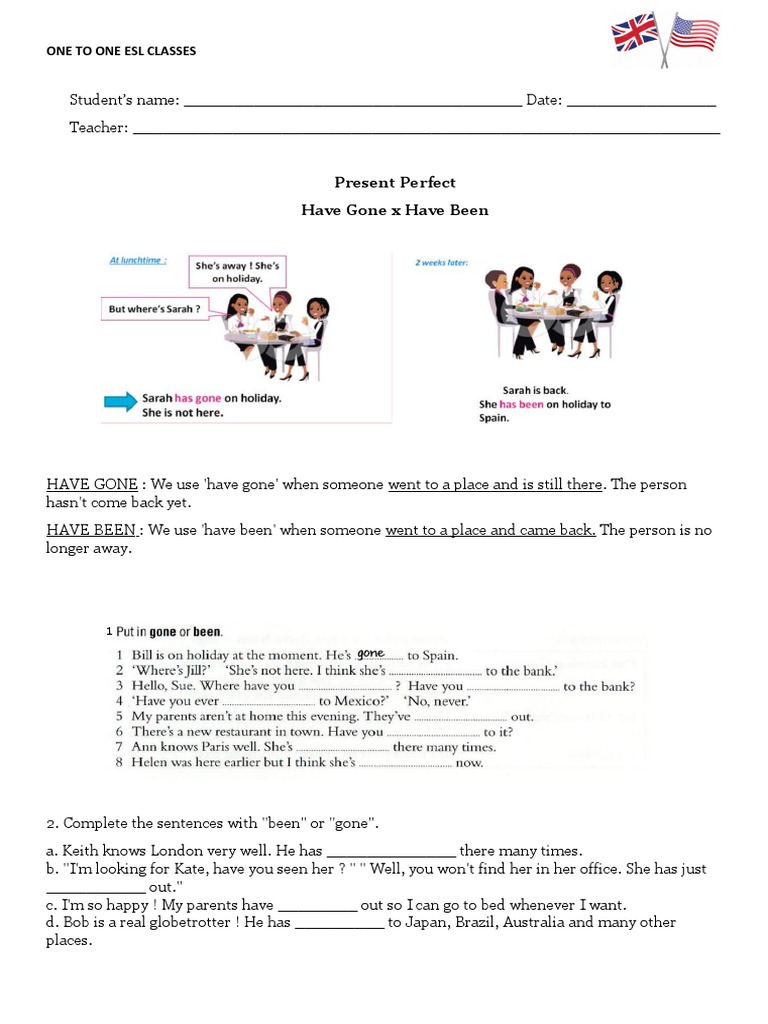 Have Gone X Have Been | PDF | Grammar | Languages