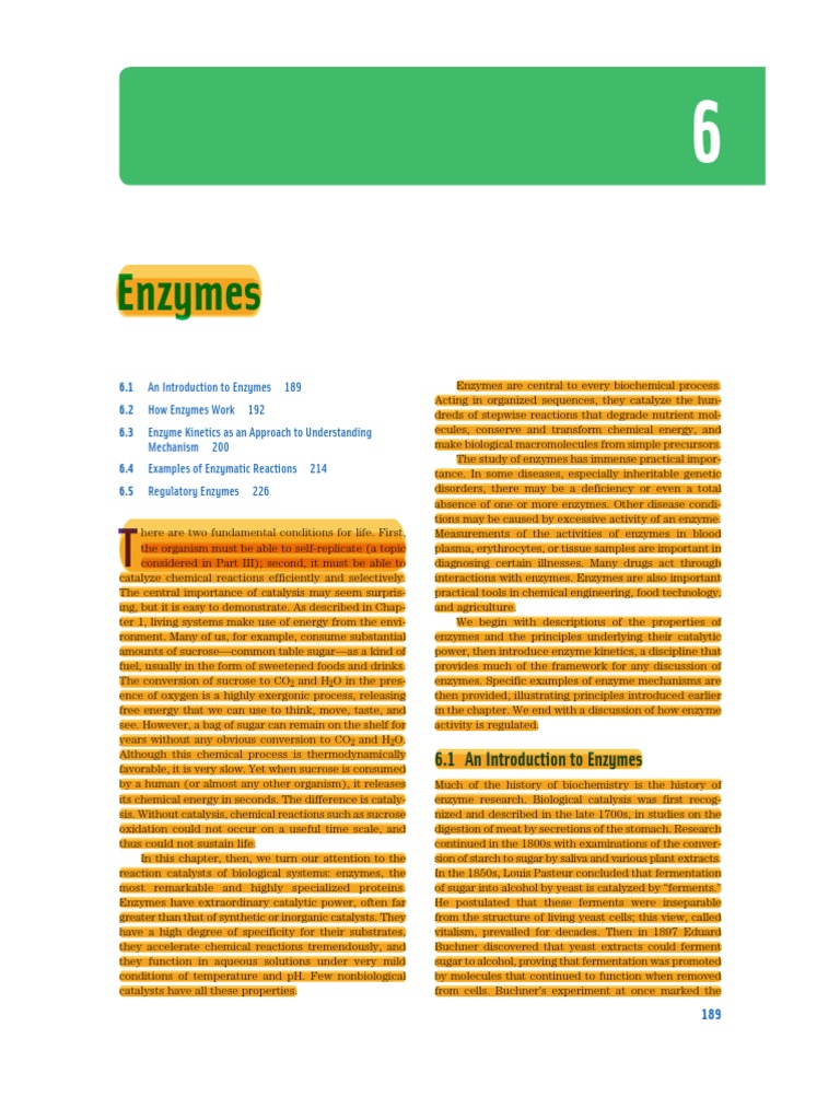 Chapter 6 | PDF | Enzyme | Cofactor (Biochemistry)