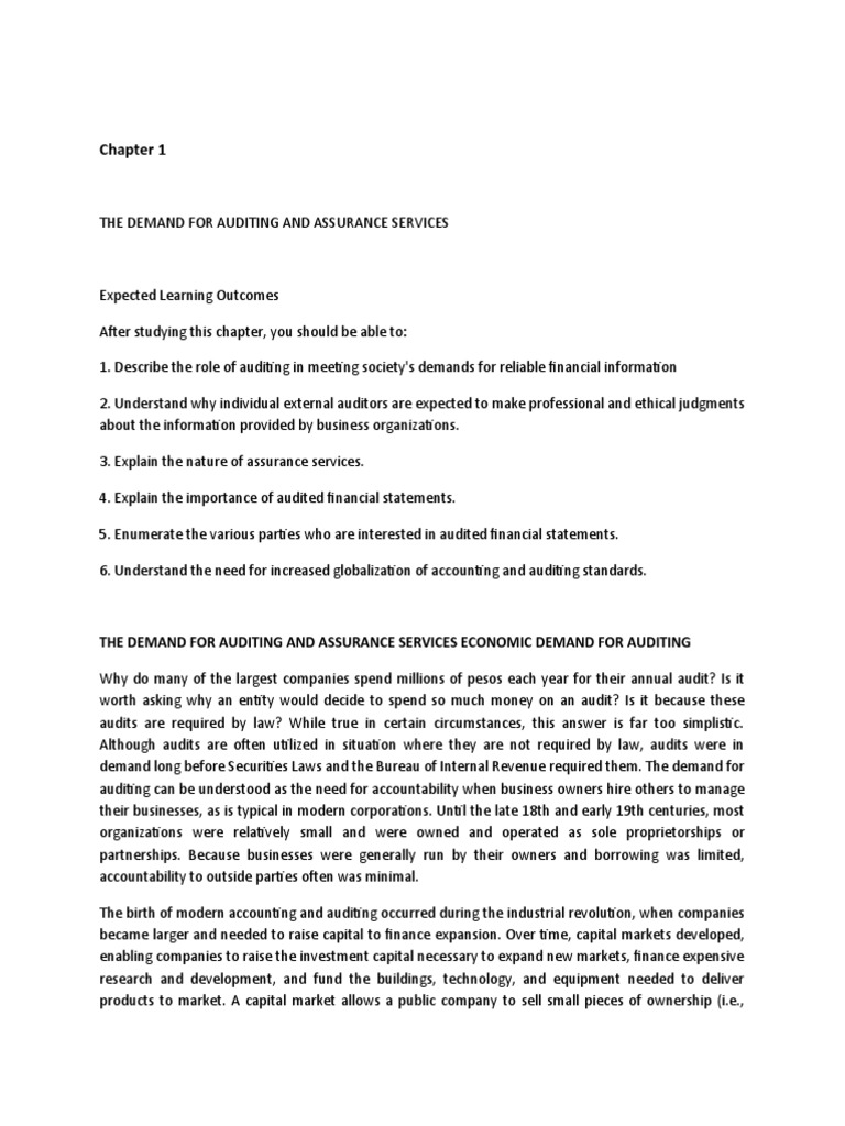 Chapter 1 - AACA P1 | PDF | Audit | Financial Audit