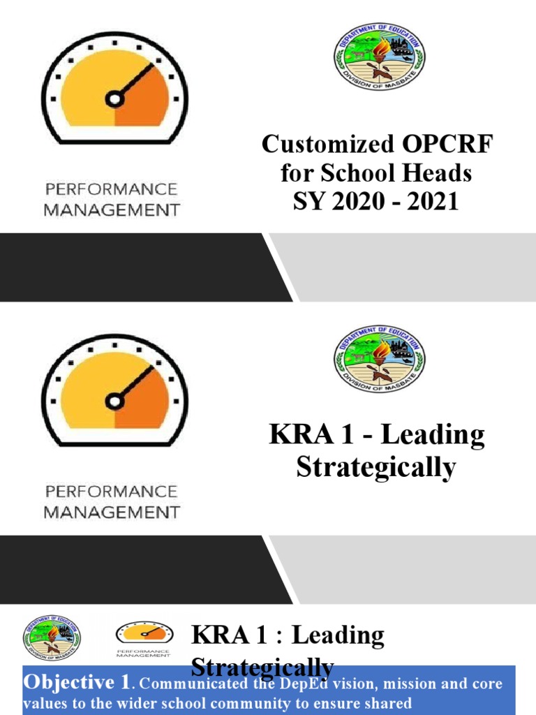 2021 Customized OPCRF For SH | PDF | Educational Technology | Financial ...