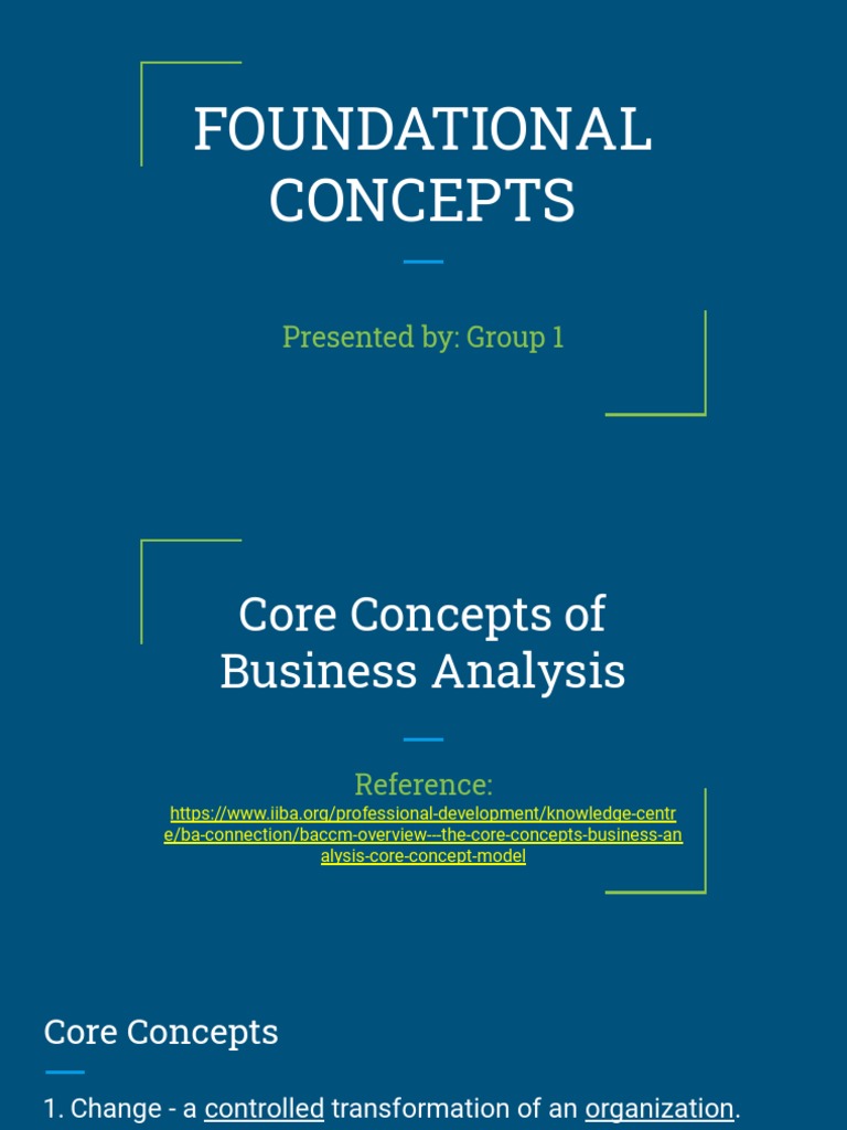 Foundational Concepts | PDF | Business Analysis | Business