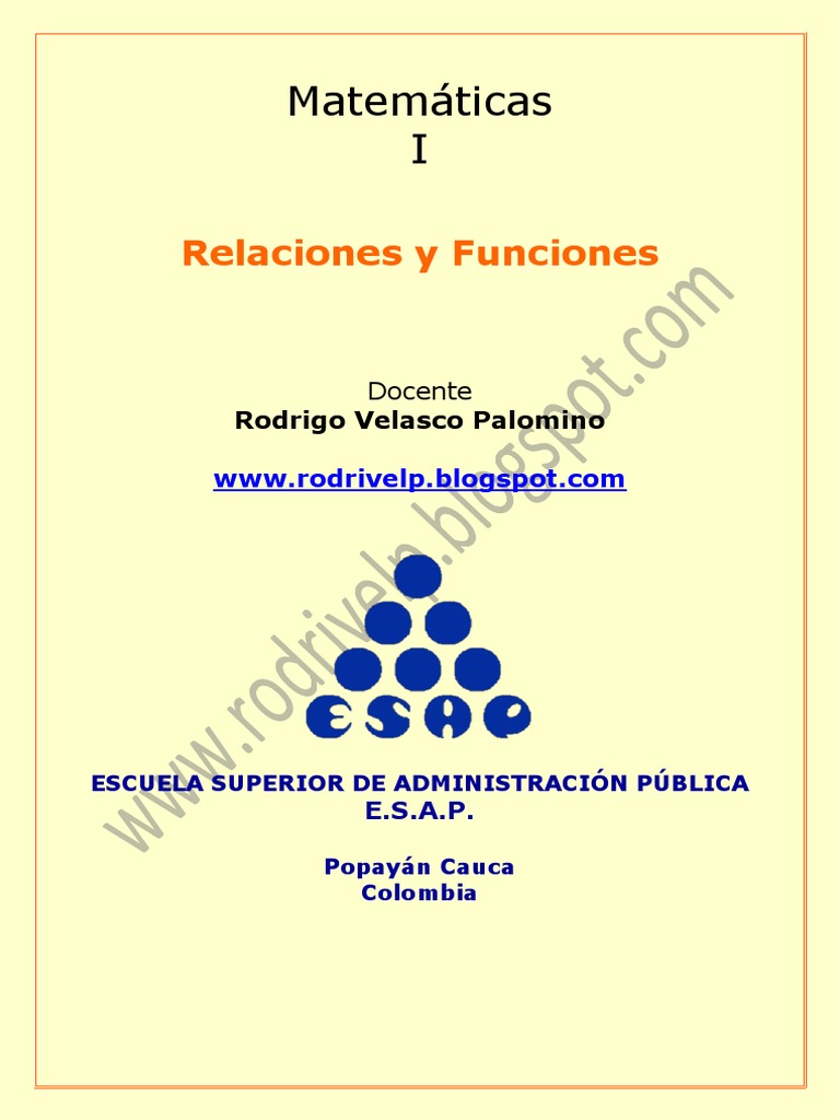 Relaciones y Funciones | PDF | Función (Matemáticas) | Funciones y mapeos