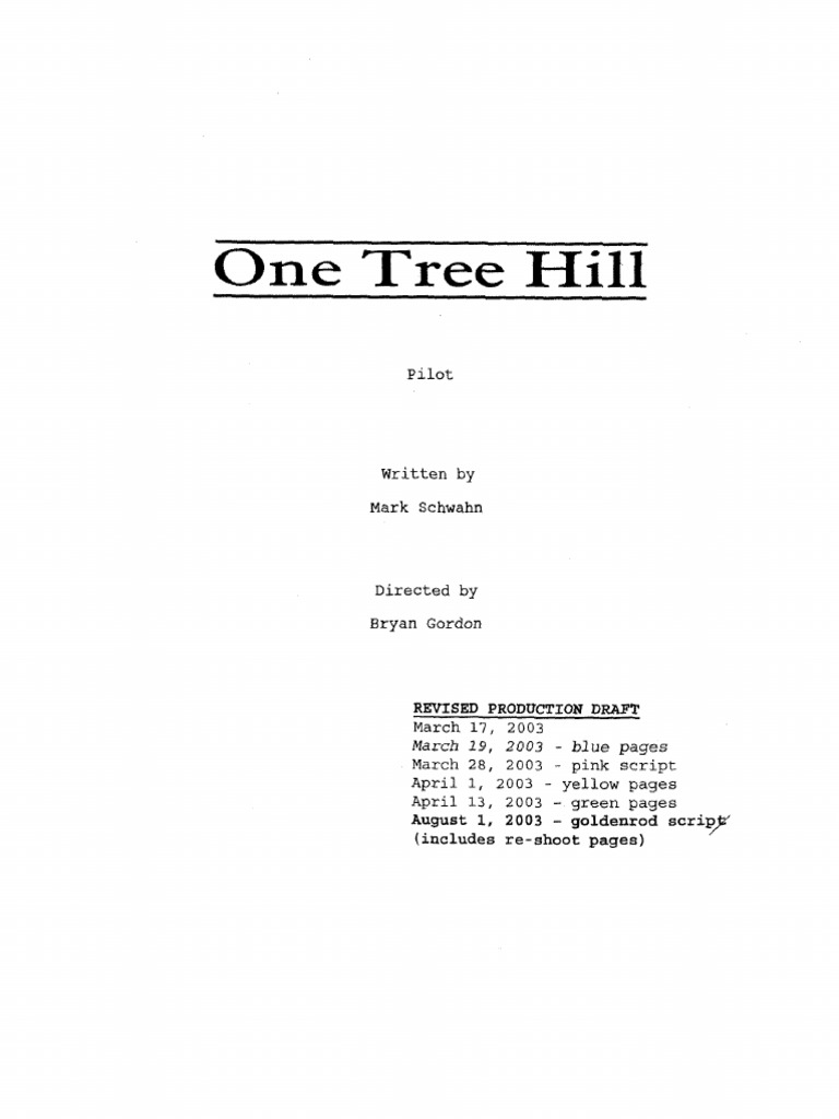 One Tree Hill 1x01 - Pilot | PDF