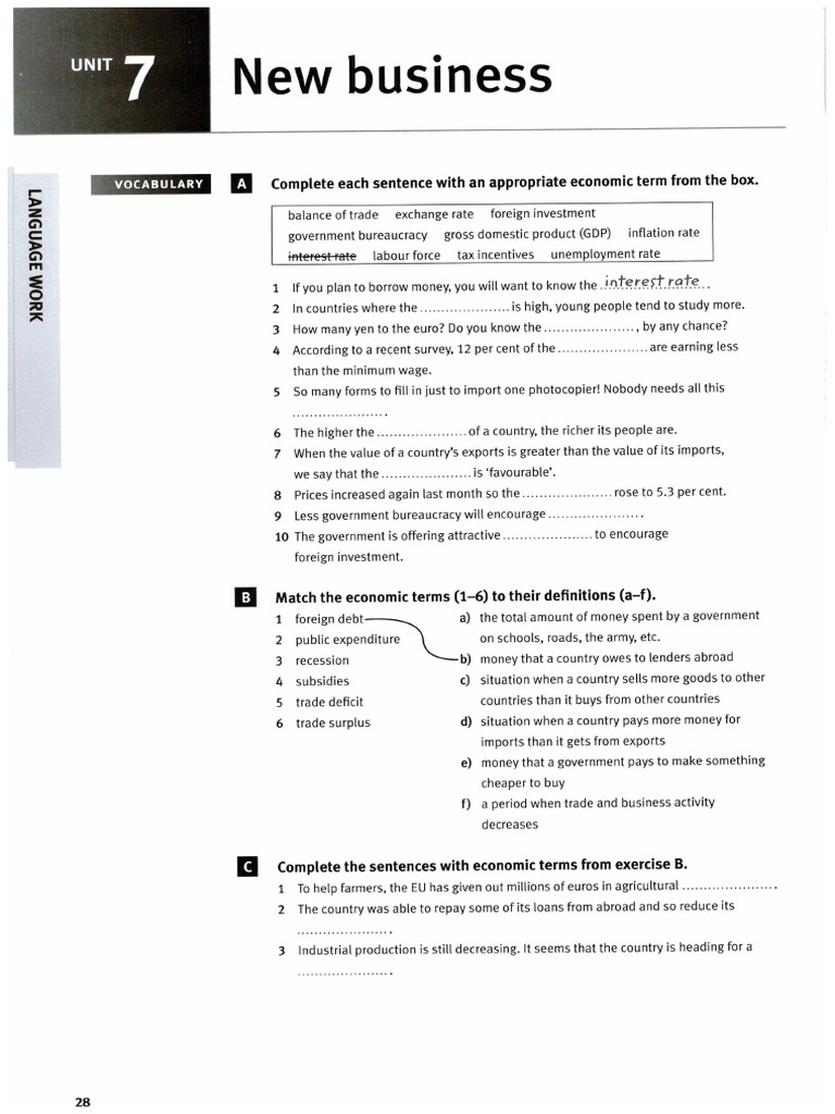 Market Leader 3rd Edition - Pre-Intermediate - PF - 28-31 - Unit 7 | PDF