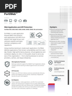 Datasheet FortiWeb Series | PDF | Denial Of Service Attack | Proxy Server