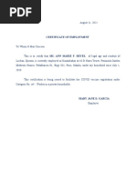 Sample Certificate of Employment | PDF