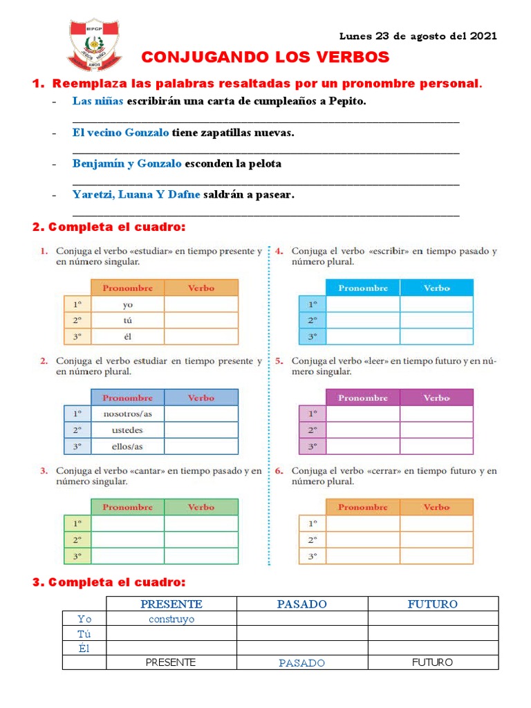Conjugamos Los Verbos Ii | PDF | Artes del Lenguaje y Comunicación