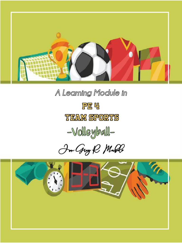 Pe 4 Volleyball Module 1 | PDF | Volleyball | Sports