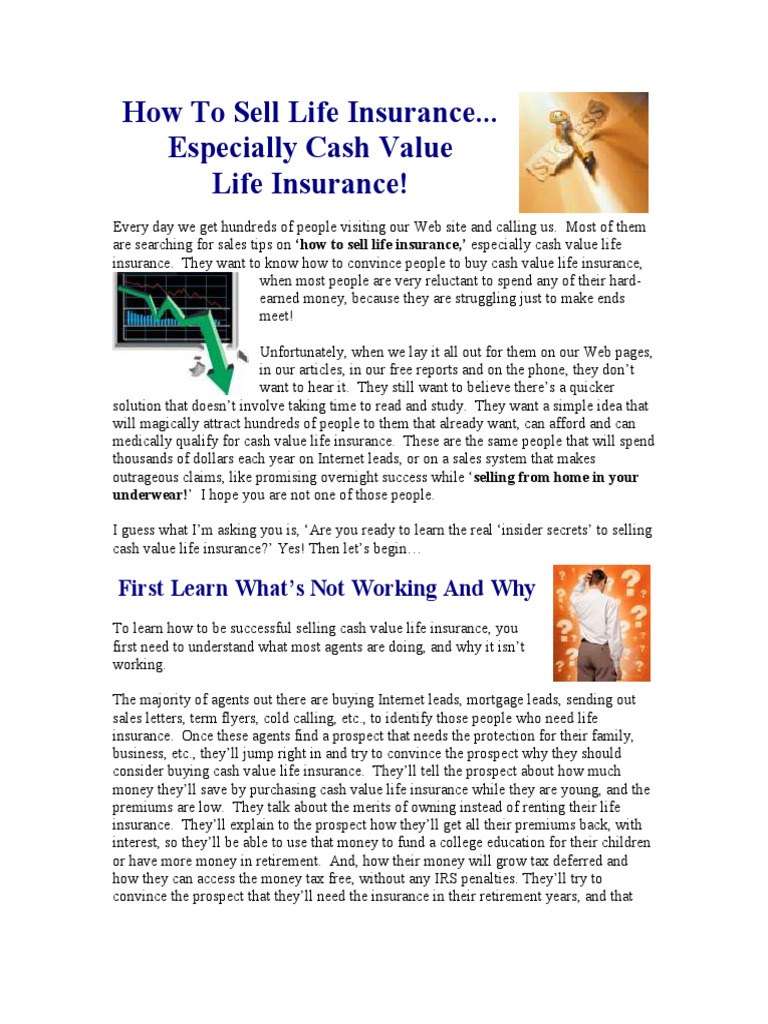 Howto Sell Life Insurance | PDF | Life Insurance | Insurance