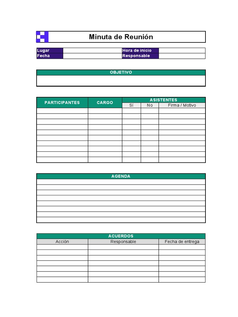 Formato de Minuta de Reunión | PDF