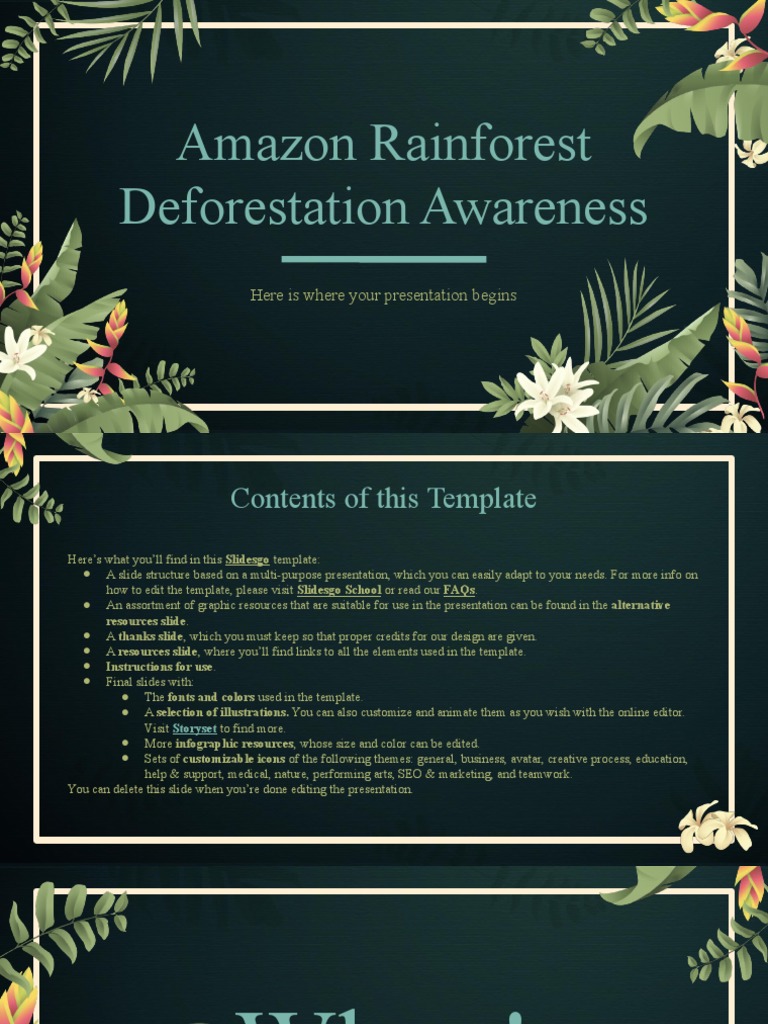 Amazon Rainforest Deforestation Awareness by Slidesgo | PDF | Planets ...