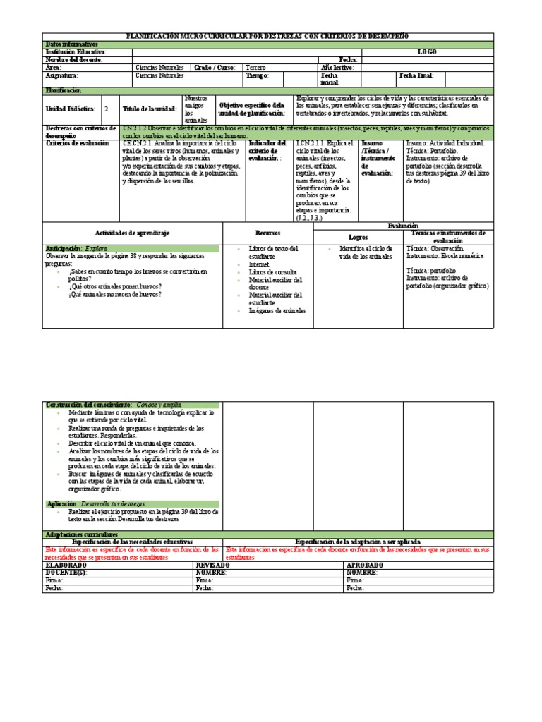 CCNN 3 Ud2 DCD4 | PDF | Evaluación | Aprendizaje