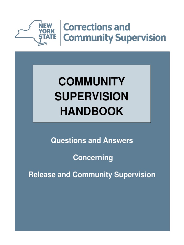 Community Supervision Handbook: Questions and Answers Concerning ...