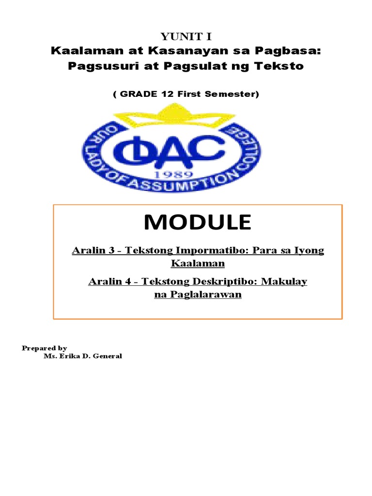 Module 2-3 Pagbasa at Pagsusuri | PDF
