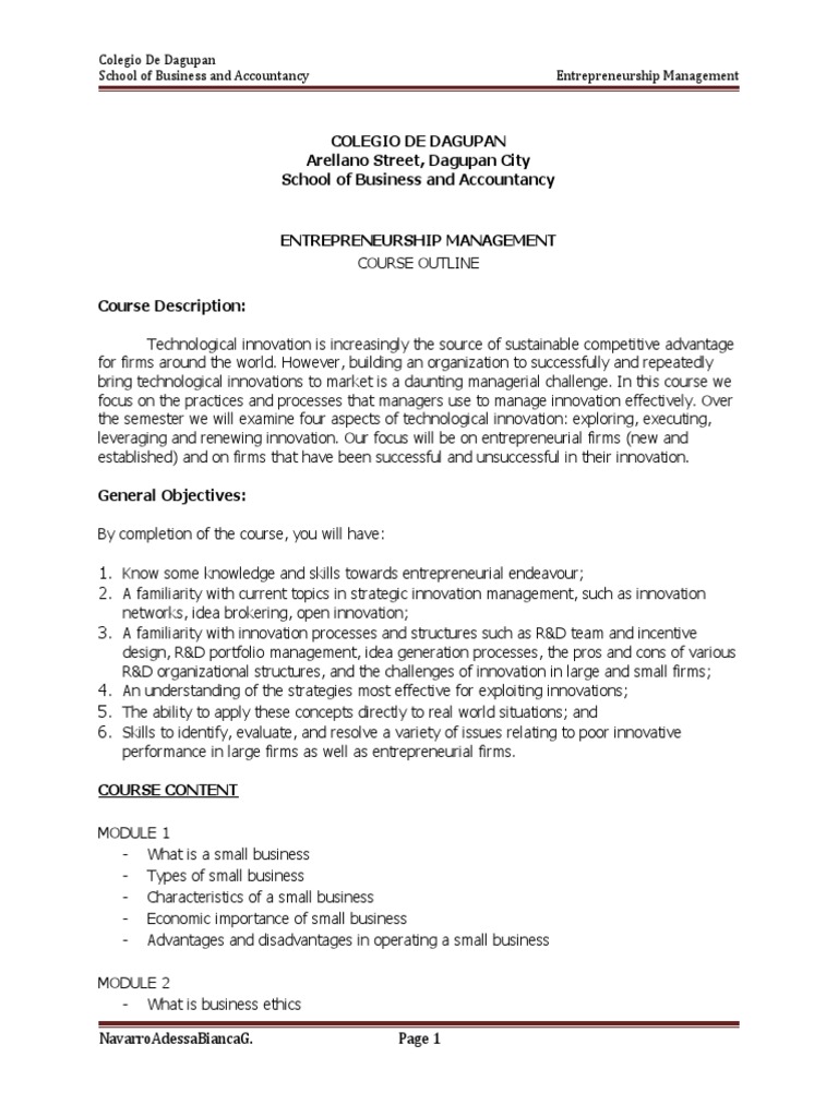 Module Entrep | PDF | Entrepreneurship | Behavior