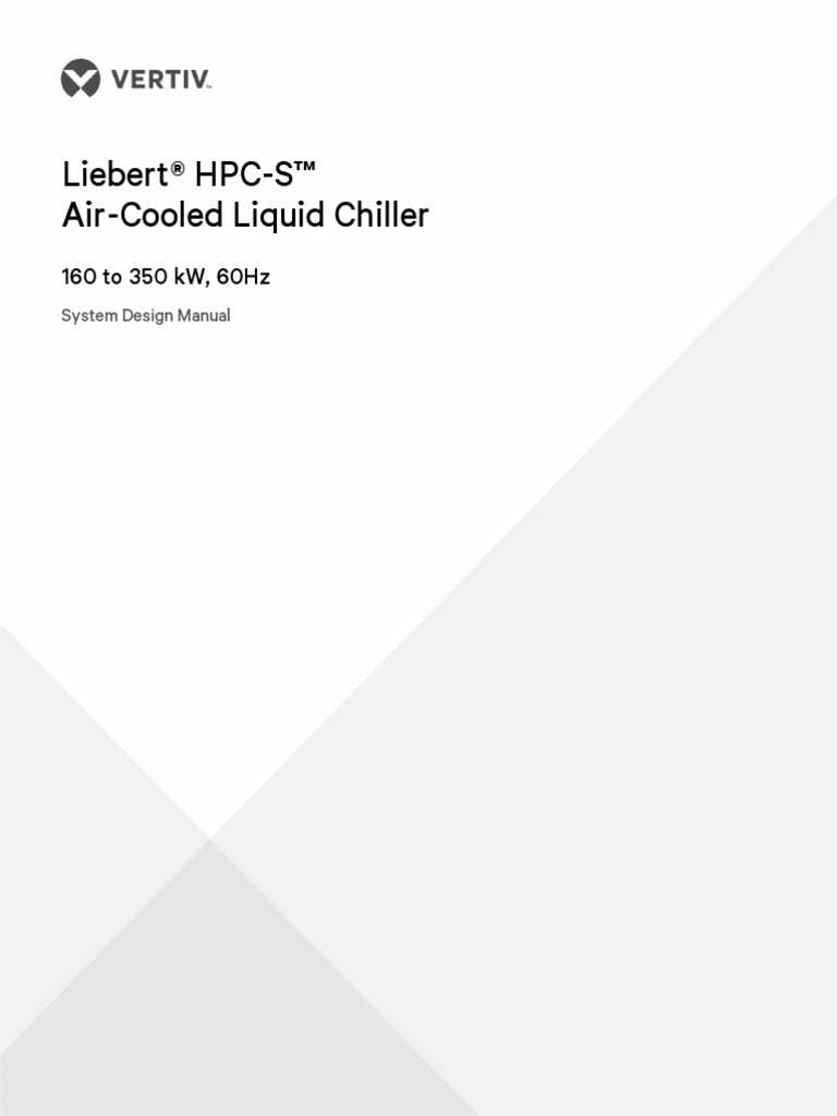 Liebert HPC S System Design Manual | PDF | Pump | Heat Exchanger