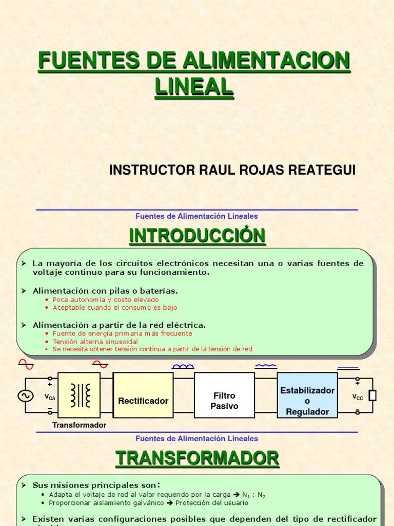 Fuentes Lineales | PDF | Rectificador | Fuente de alimentación