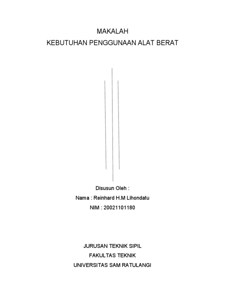MAKALAH Kebutuhan Penggunaan Alat-Alat Berat | PDF | Seni | Komputer