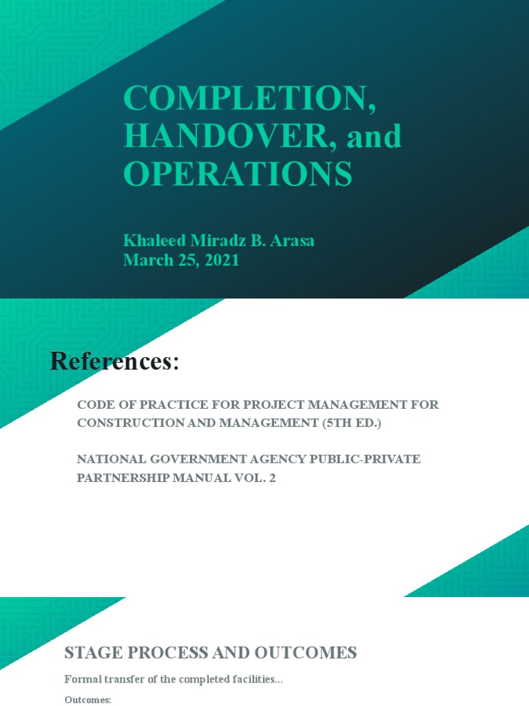 Completion, Handover, and Operation | PDF | Building Information ...