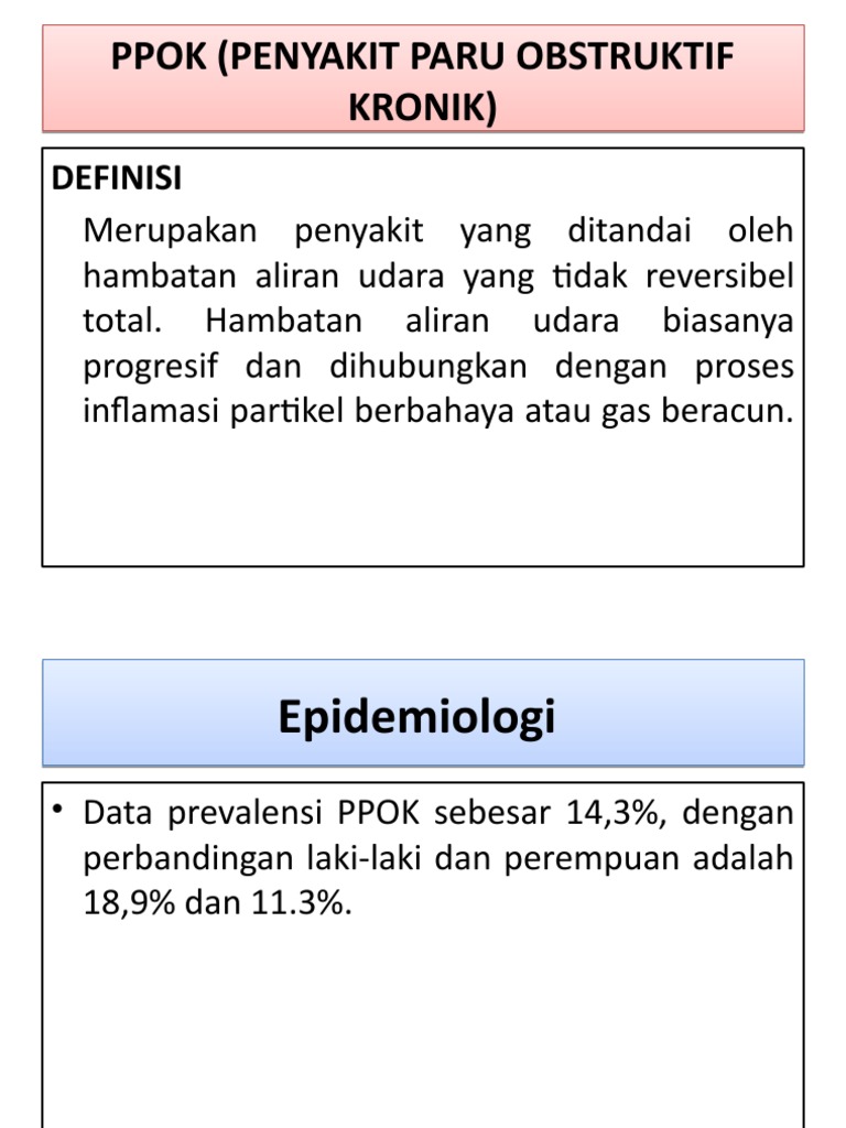 Ppok (Penyakit Paru Obstruktif Kronik) | PDF