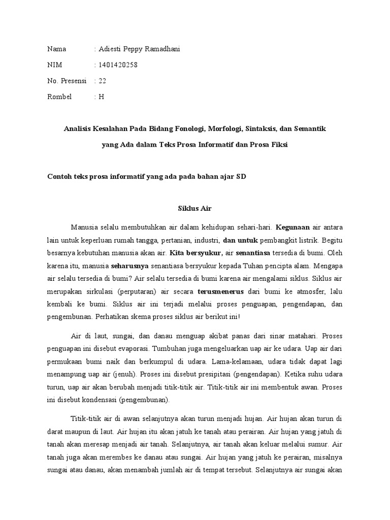 Analisis Kesalahan Prosa | PDF