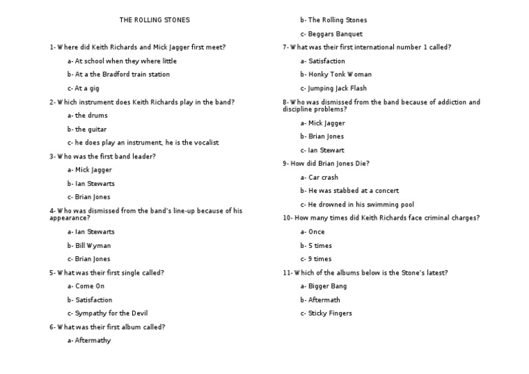The Rolling Stones | PDF