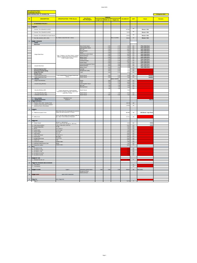 Mto Civil Arsitektur | Download Free PDF | Door | Window