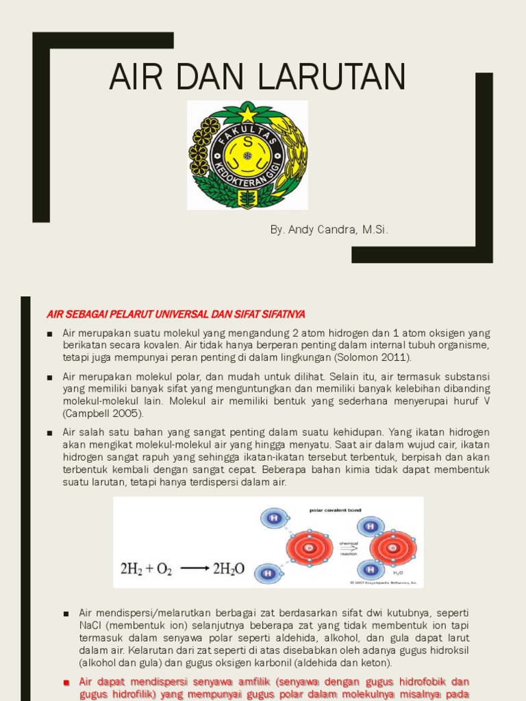 Sifat Air dan Larutan dalam Kimia | PDF