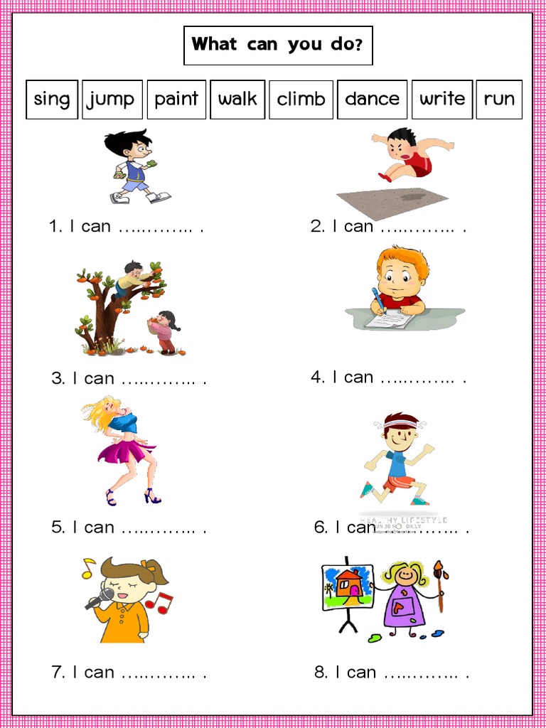 Activities You Can Do Worksheet | PDF