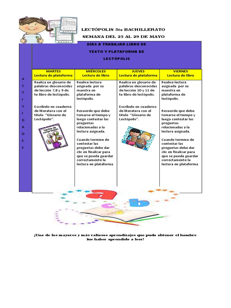 Lectópolis 5to Bachillerato | PDF