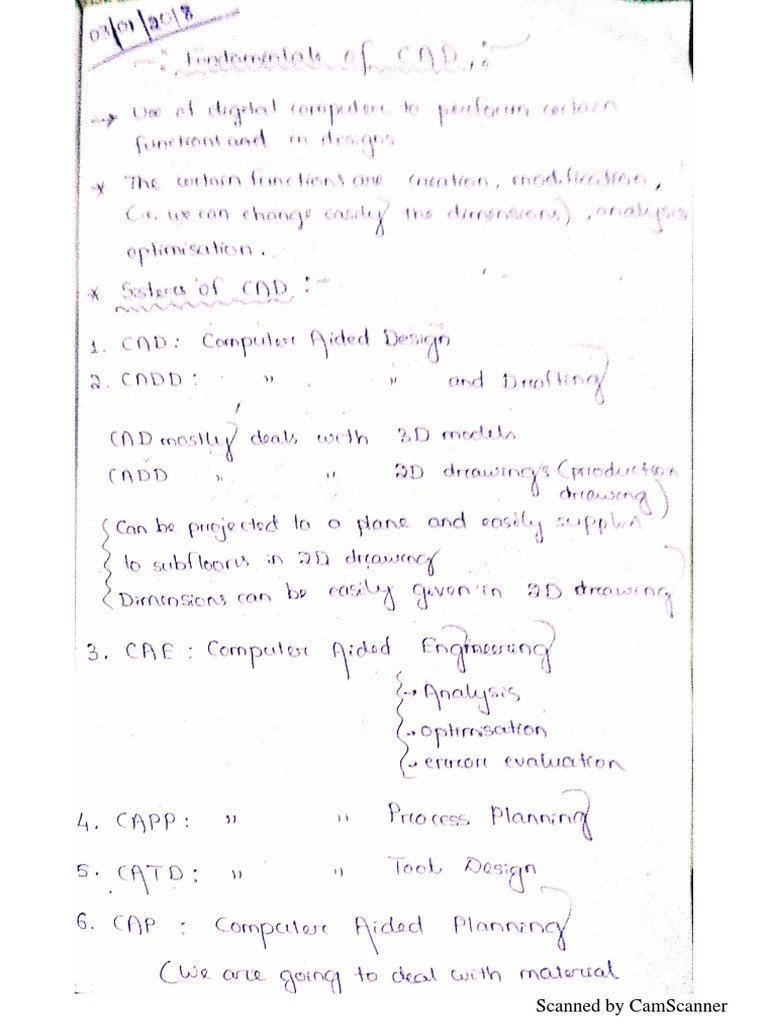 CAD CAM Notes PDF | PDF