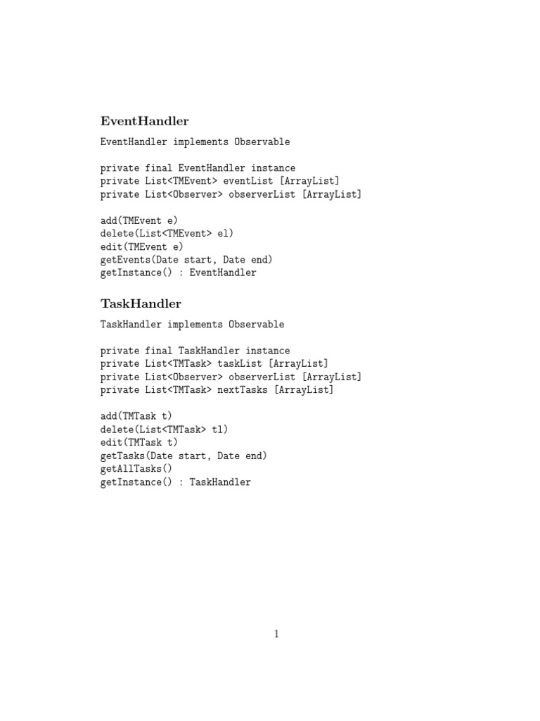 Event and Task Management Handlers | PDF | Computers | Technology ...