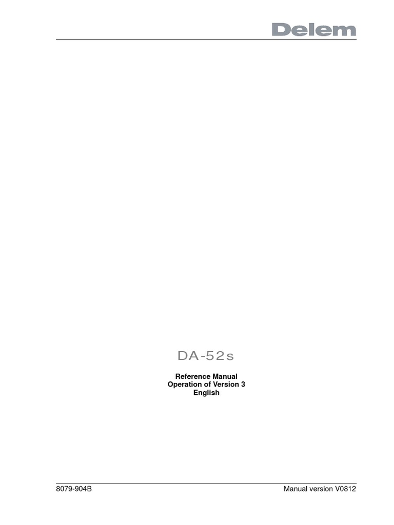 Press Brake Delem DA52s Operation Manual | PDF | Parameter (Computer ...