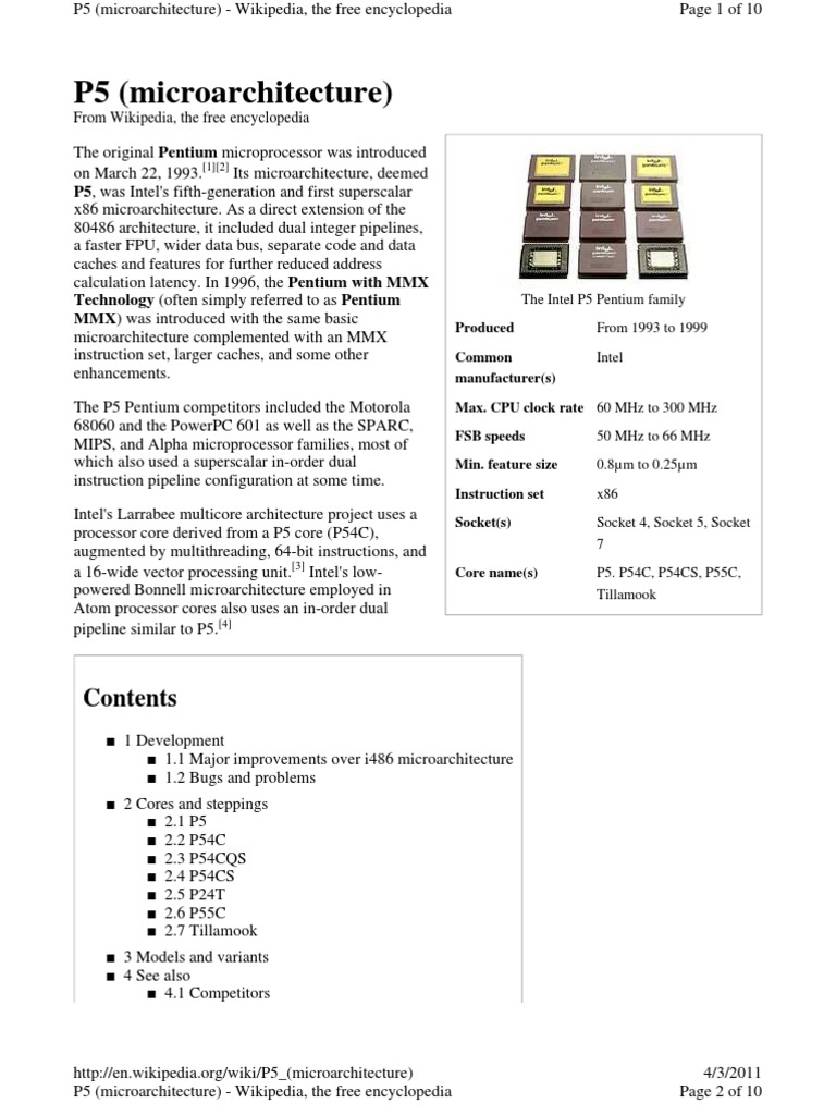 P5 (Microarchitecture) | PDF | Digital Electronics | Electronic Design