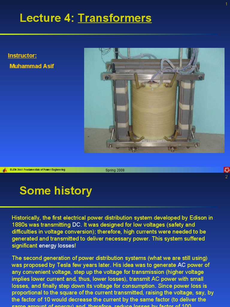 Lecture 4: Transformers: Instructor: Muhammad Asif | PDF | Transformer ...