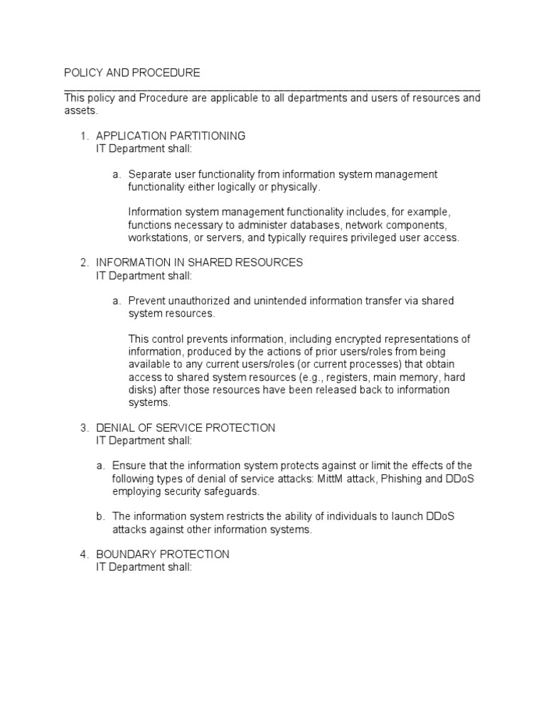 Organisational Policy and Procedure | PDF | Domain Name System ...